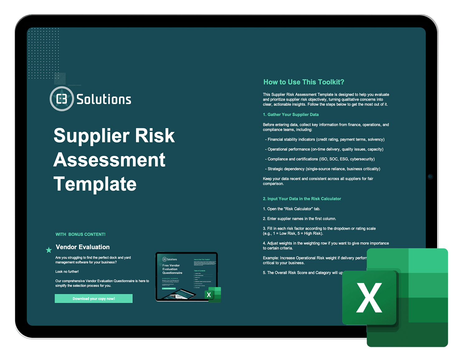 Toolkit - Supplier Risk Assessment Template