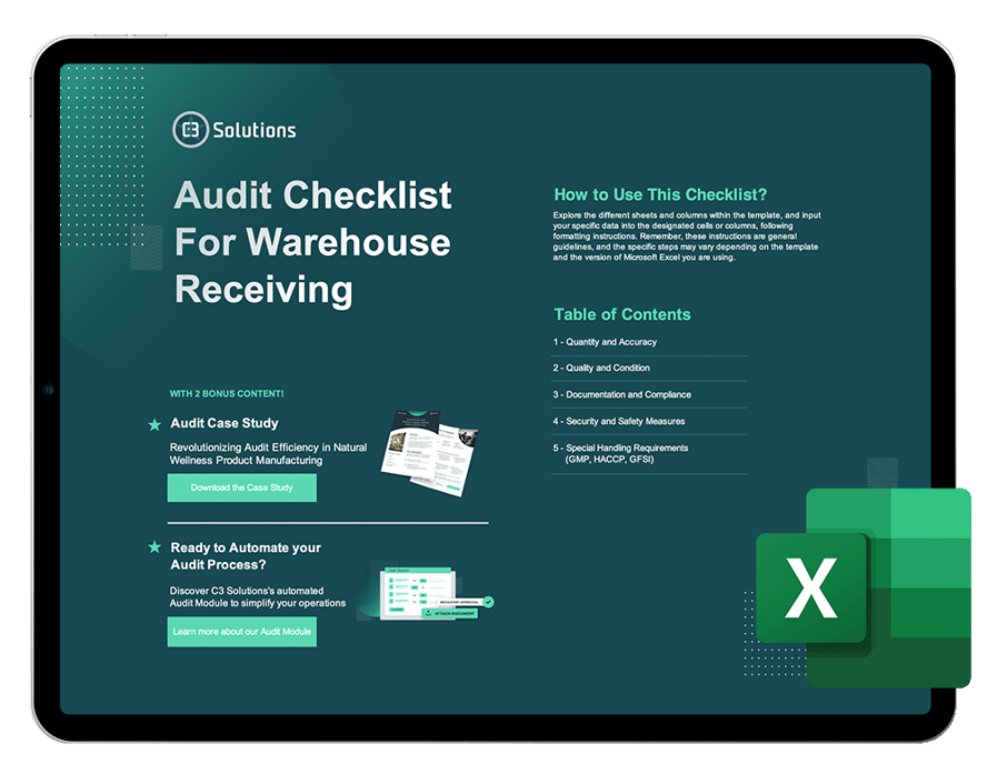 Audit Checklist For Warehouse Receiving